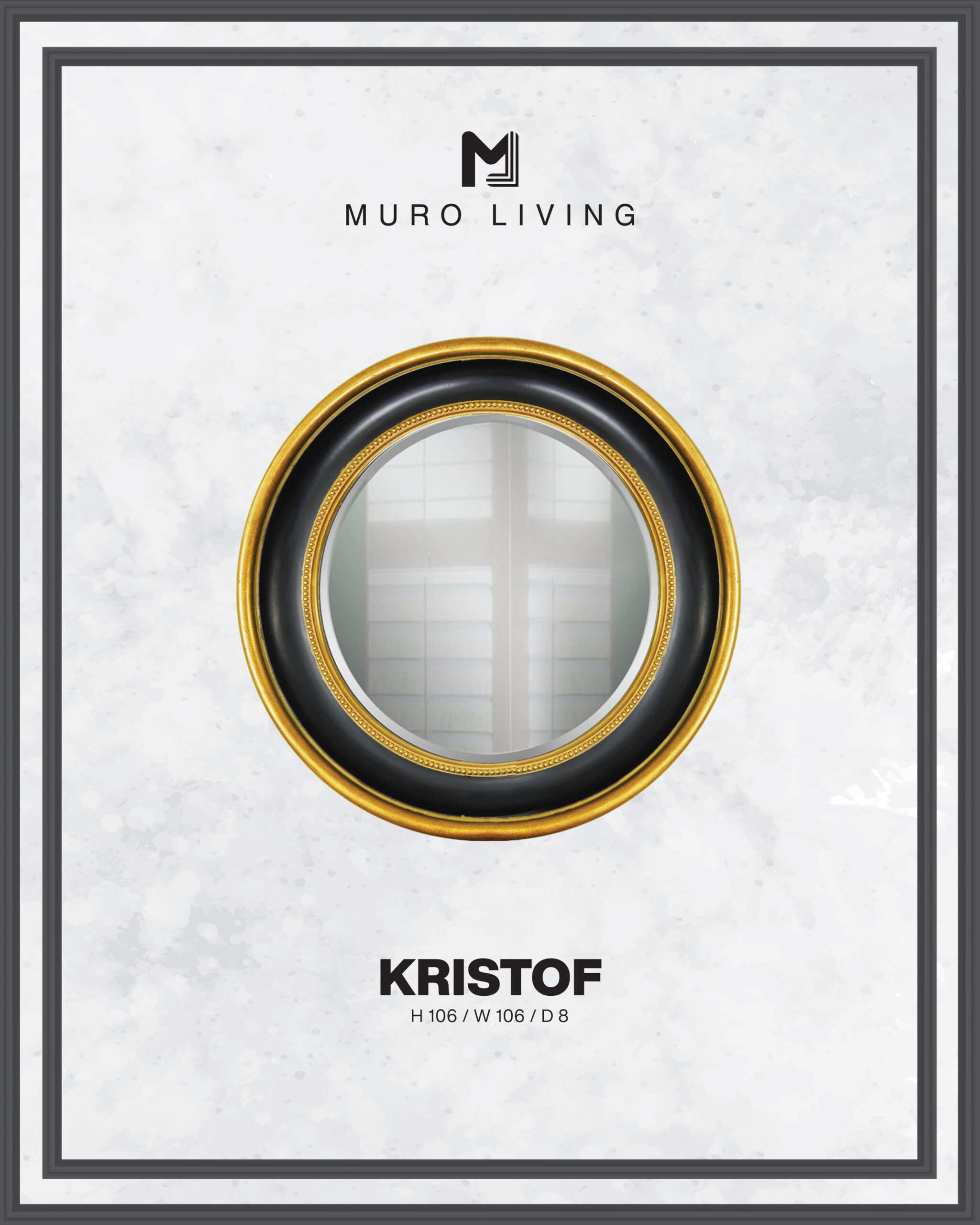 กระจกตกแต่งผนังดีไซน์ Muro Living รุ่น KRISTOF - MURO LIVING