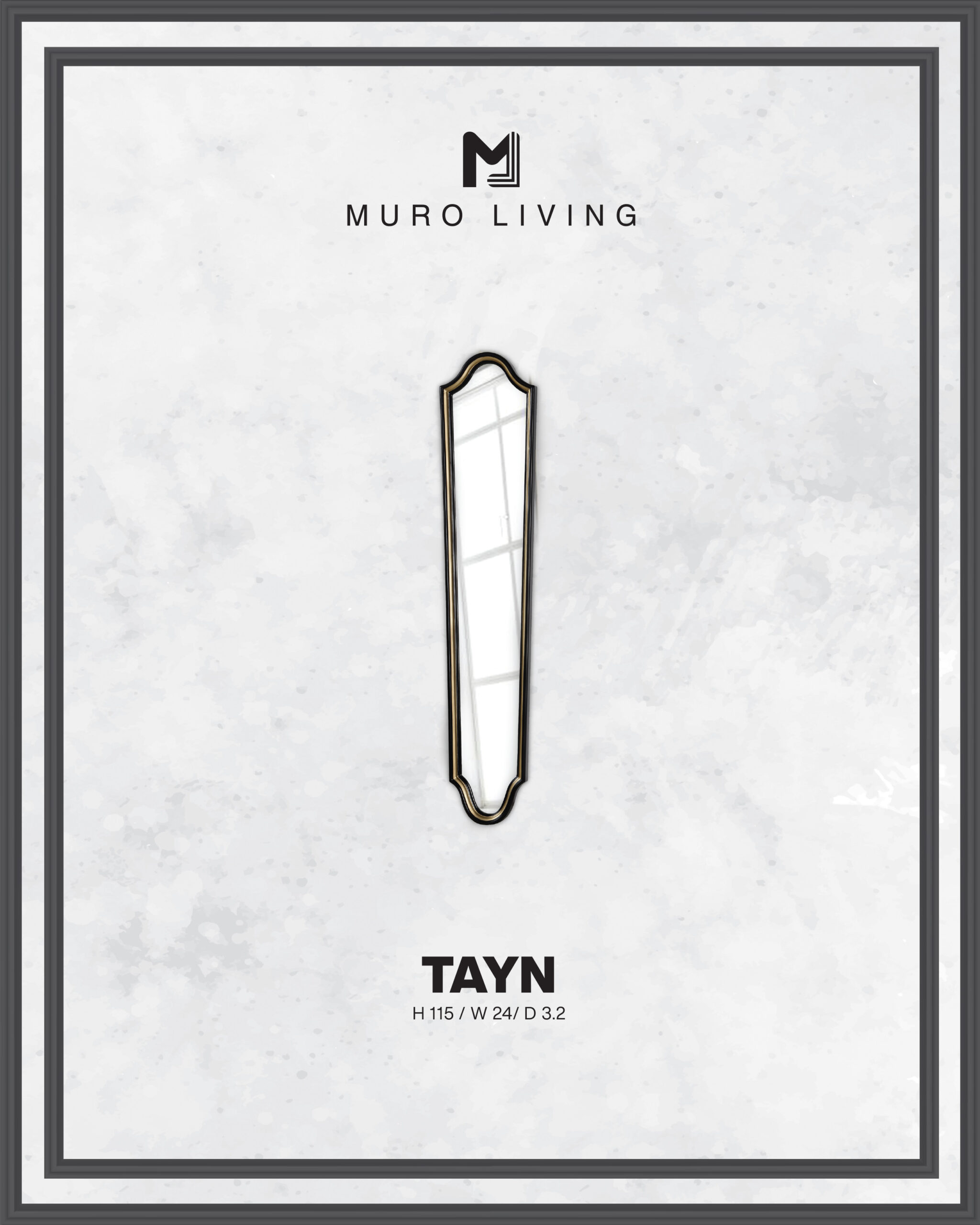 กระจกตกแต่งผนังดีไซน์ Muro Living รุ่น TAYN - MURO LIVING